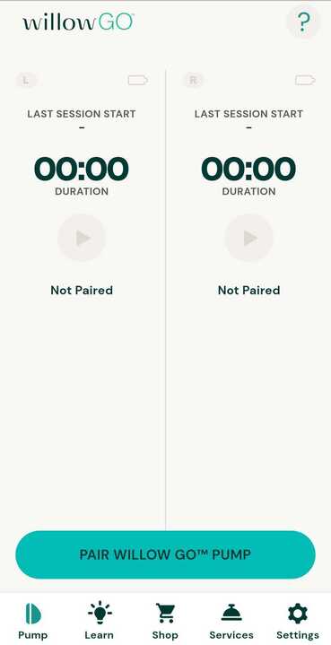 My Willow Go™ pump was 'Not found.' I need help with pairing.